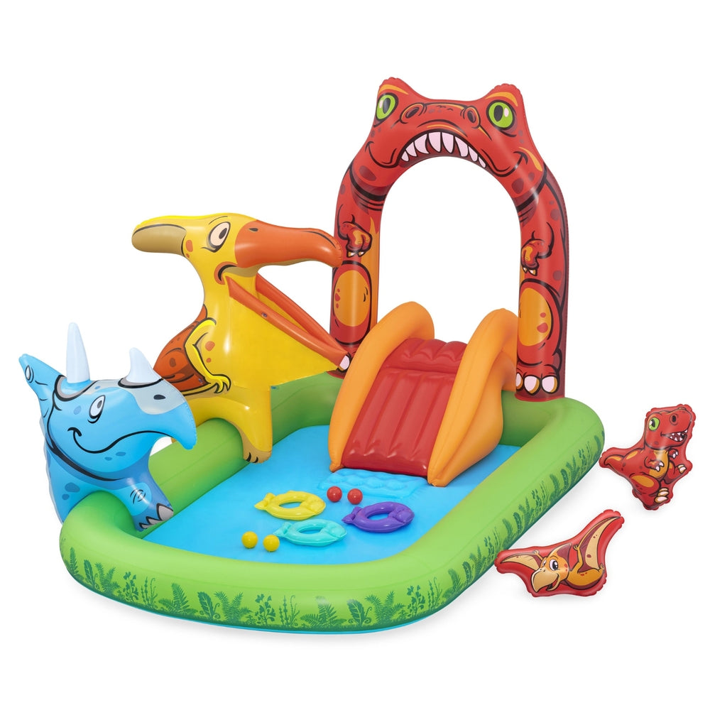 Kids Inflatable Jurassic Dinosaur Swimming Pool Outdoor Fun – Little ...